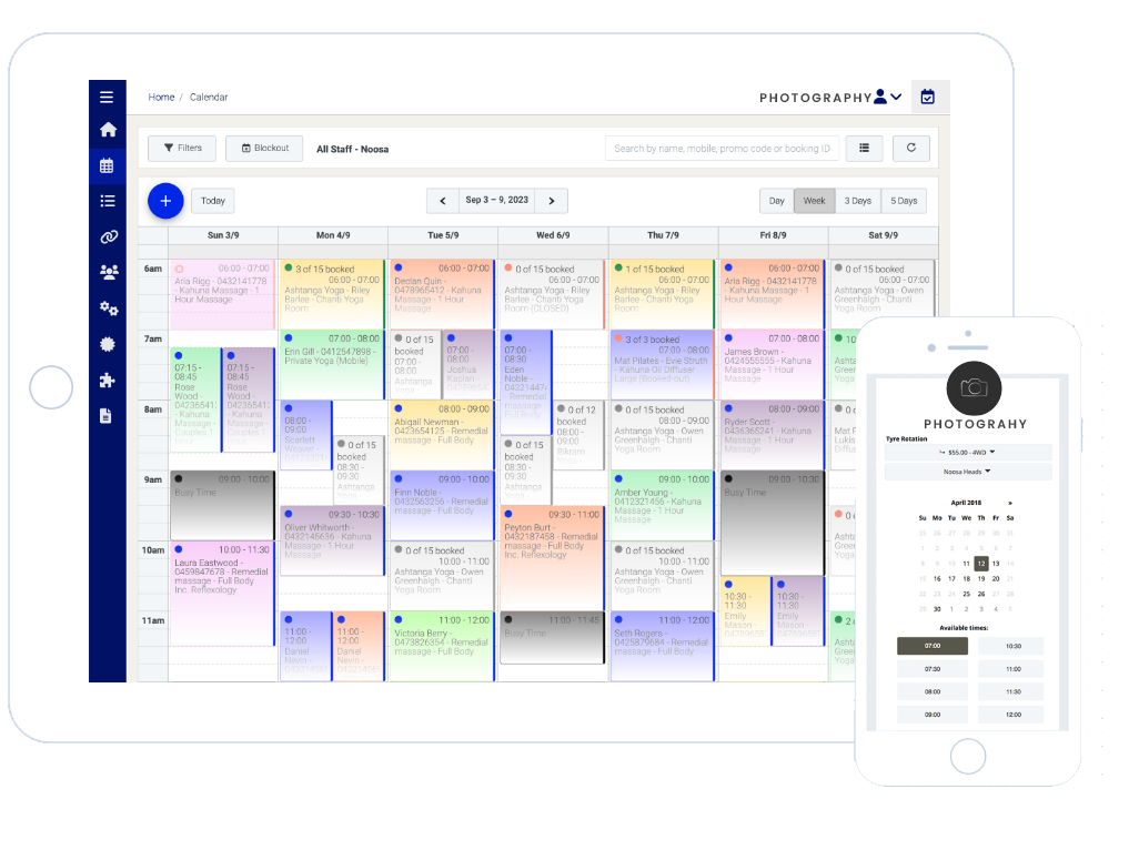 Online Scheduling & Booking System for Photography & Services ...